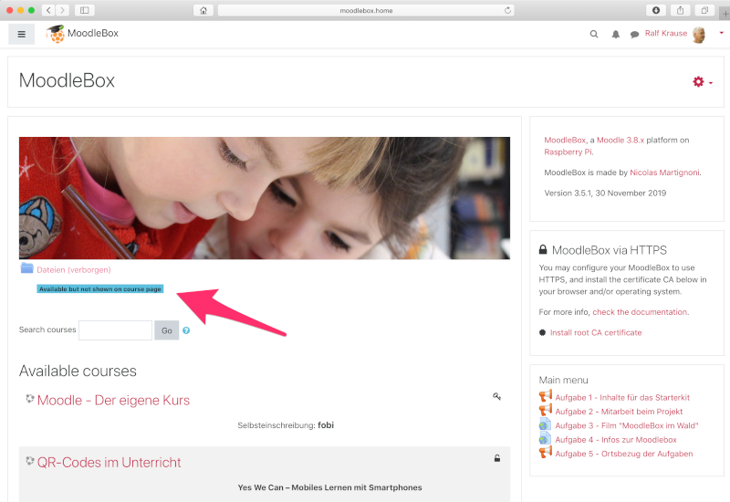 Url d'un fichier dans l'espace fichiers - MoodleBox Support
